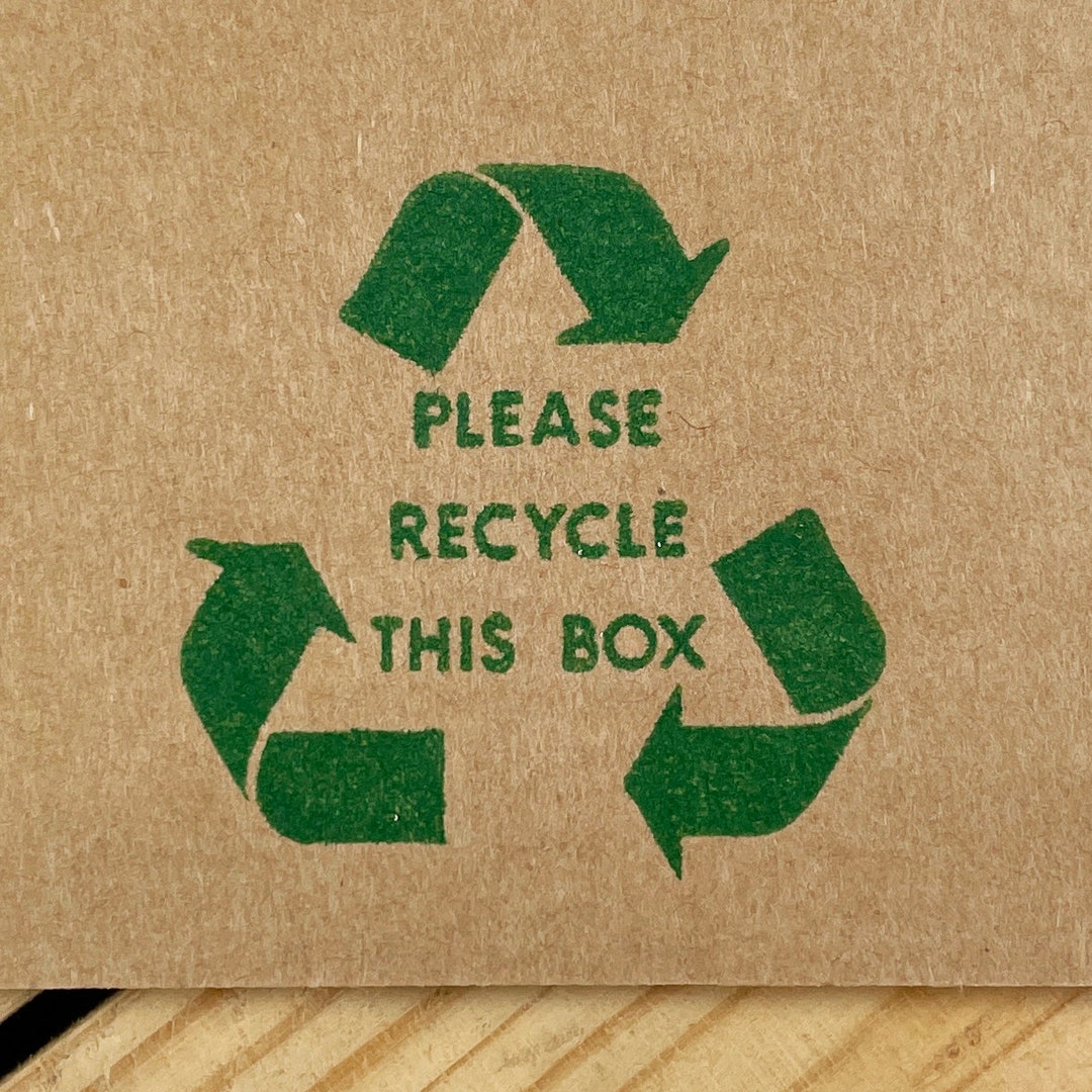 Recycle This Box Stamp, Recycle Stamp, Please Recycle Stamp, Recycled ...