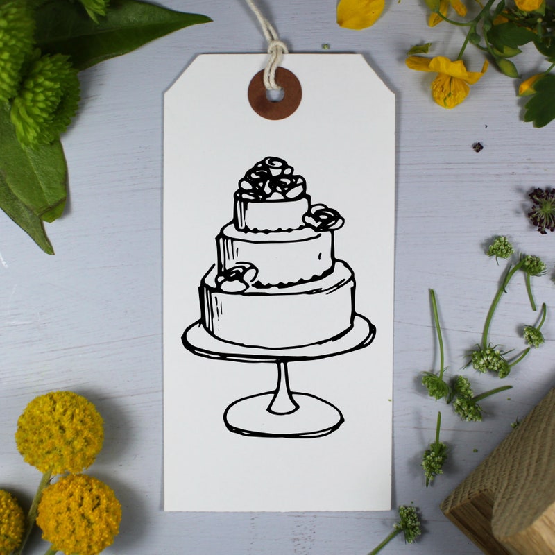 Cake Rubber Stamp - Etsy