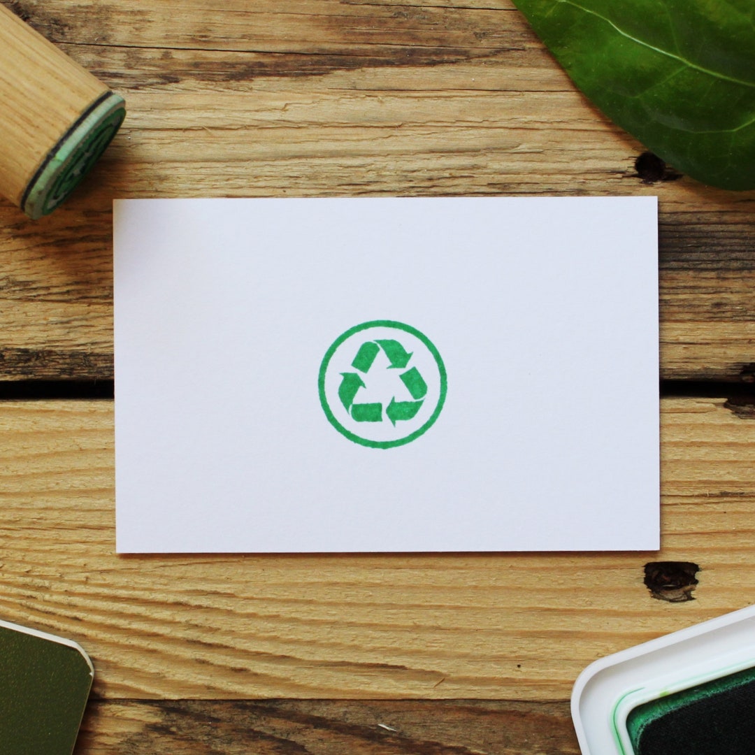 Recycled Symbol Stamp Recycled Stamp Recycle Stamp Please - Etsy