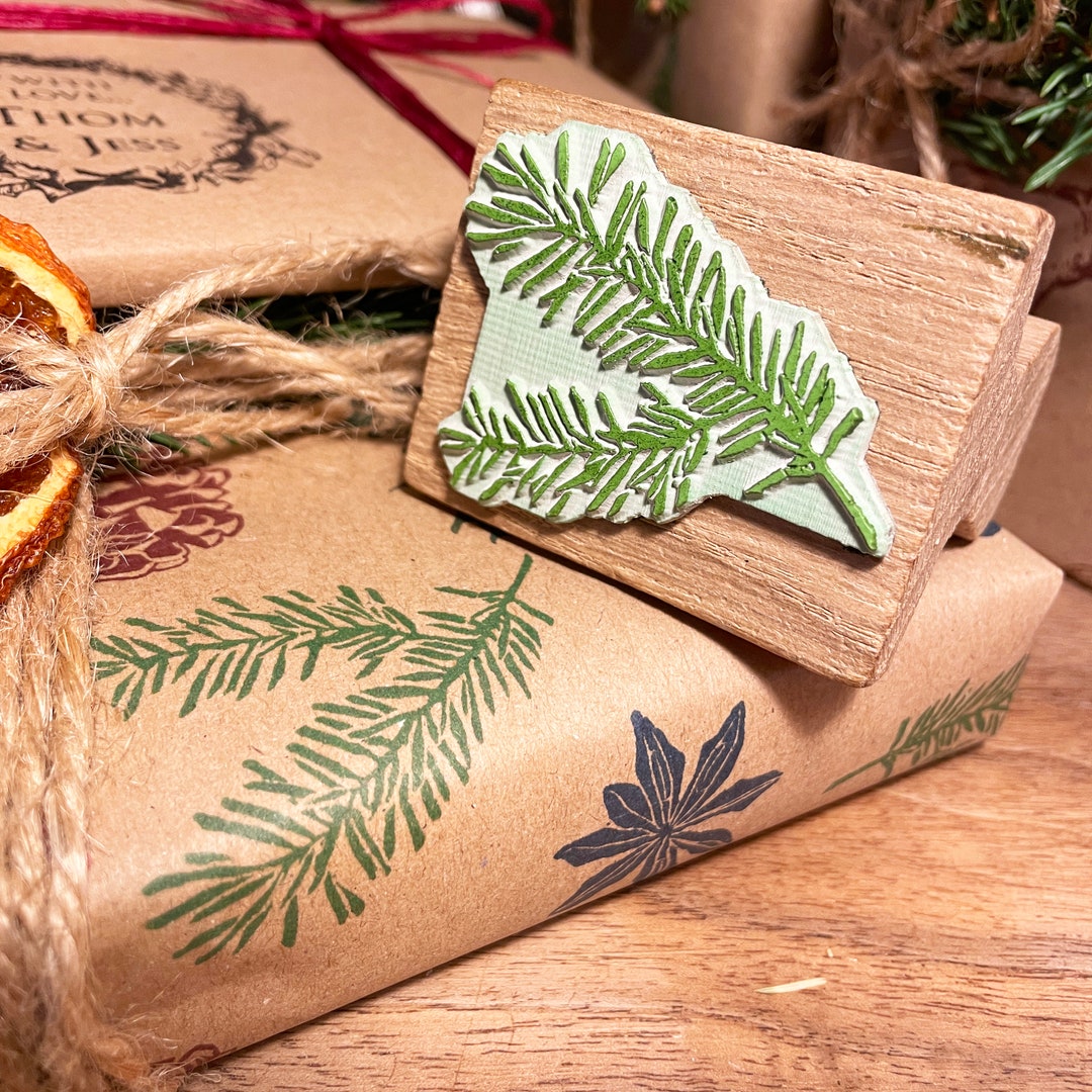 Fir Twig Stamp, Christmas Fir Stamp, Christmas Foliage Stamp - Etsy