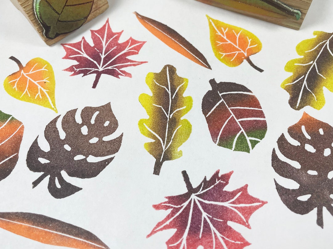 Leaf Rubber Stamp Set | Leafy Rubber Stamps | Craft Stamps | Plant ...