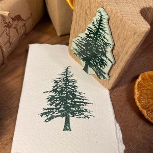 Christmas Tree Stamp, Christmas Stamp, Fir Tree Stamp, Evergreen Stamp ...