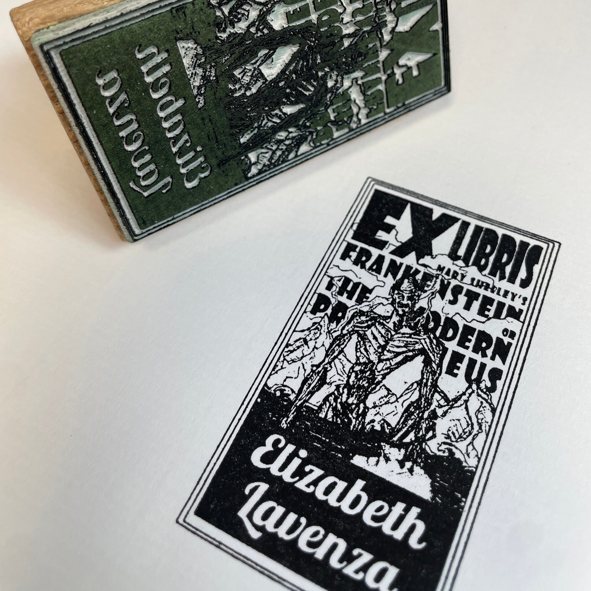 Ex Libris Stamp - Frankenstein | From the Library of Stamp ...