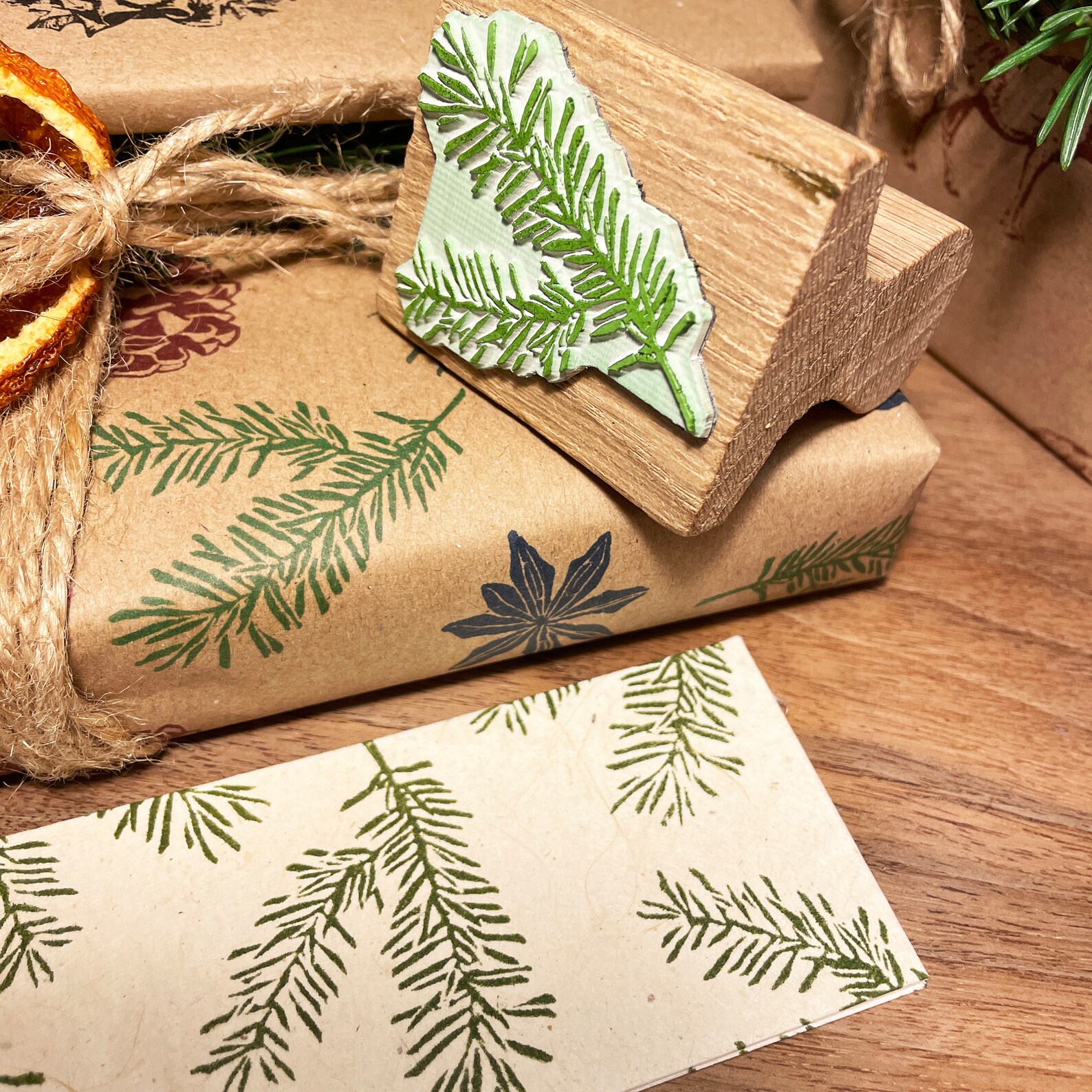 Fir Twig Stamp, Christmas Fir Stamp, Christmas Foliage Stamp - Etsy