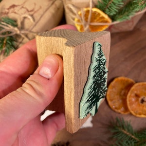 Christmas Tree Stamp, Christmas Stamp, Fir Tree Stamp, Evergreen Stamp ...