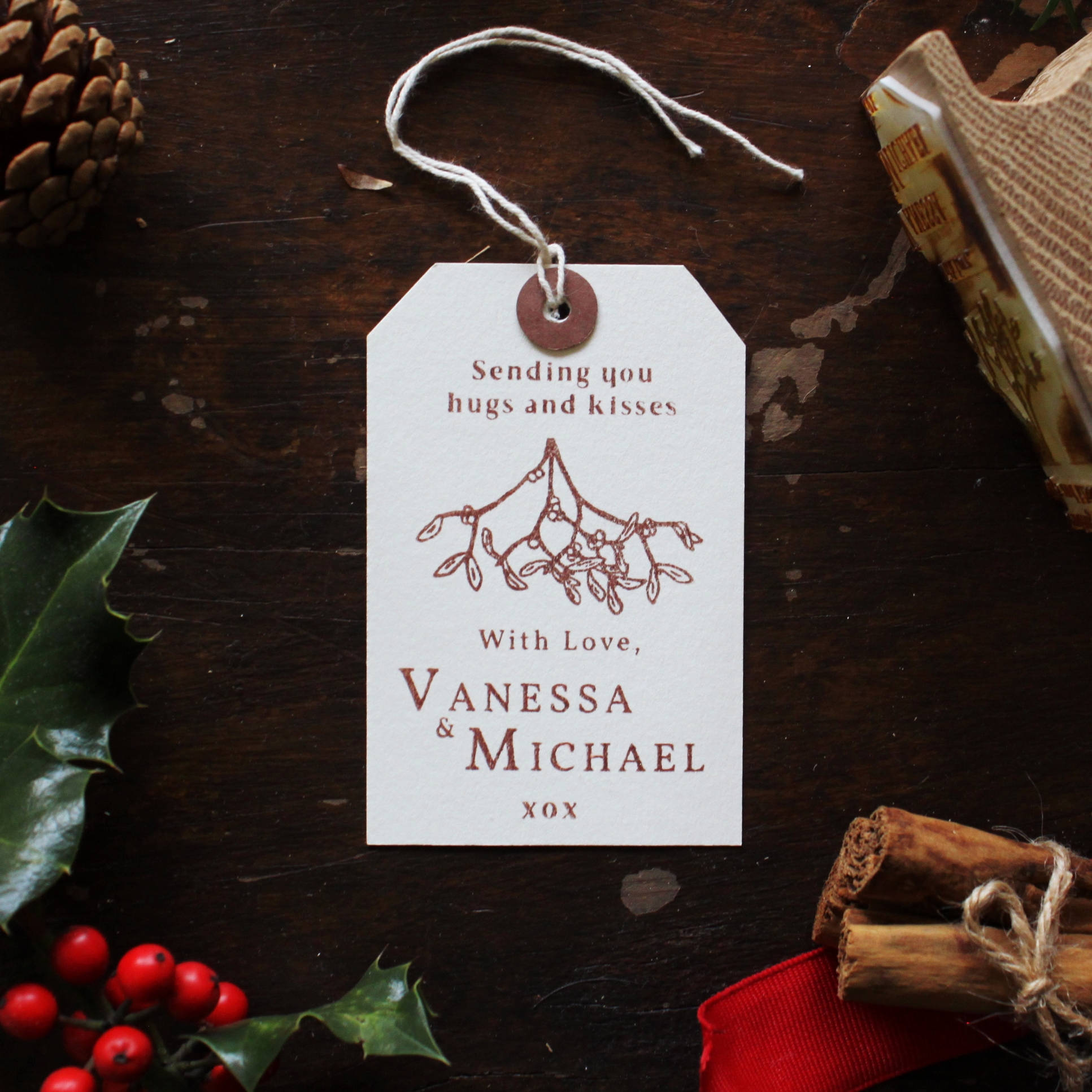 Personalised Christmas Label Stamp, Custom Christmas Tag Stamp ...