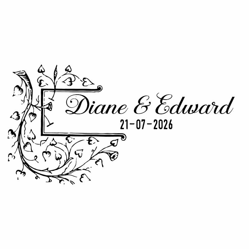 Ivy Wedding Rubber Stamp | Save the Date Rubber Stamp | Wedding Favour ...