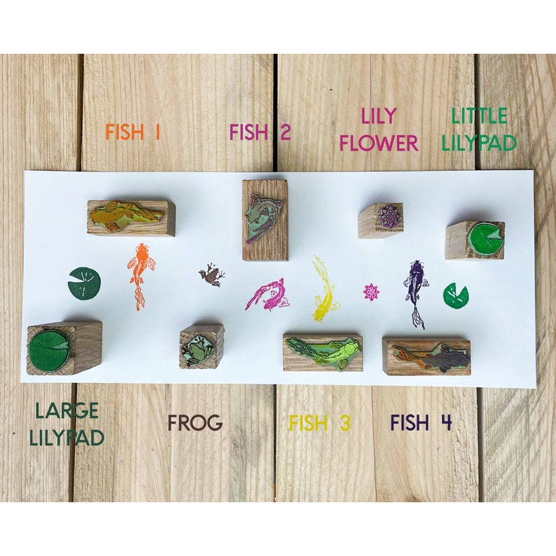 Fish Stamp Set Fish Stamps Pond Stamps Fish Craft Set - Etsy UK