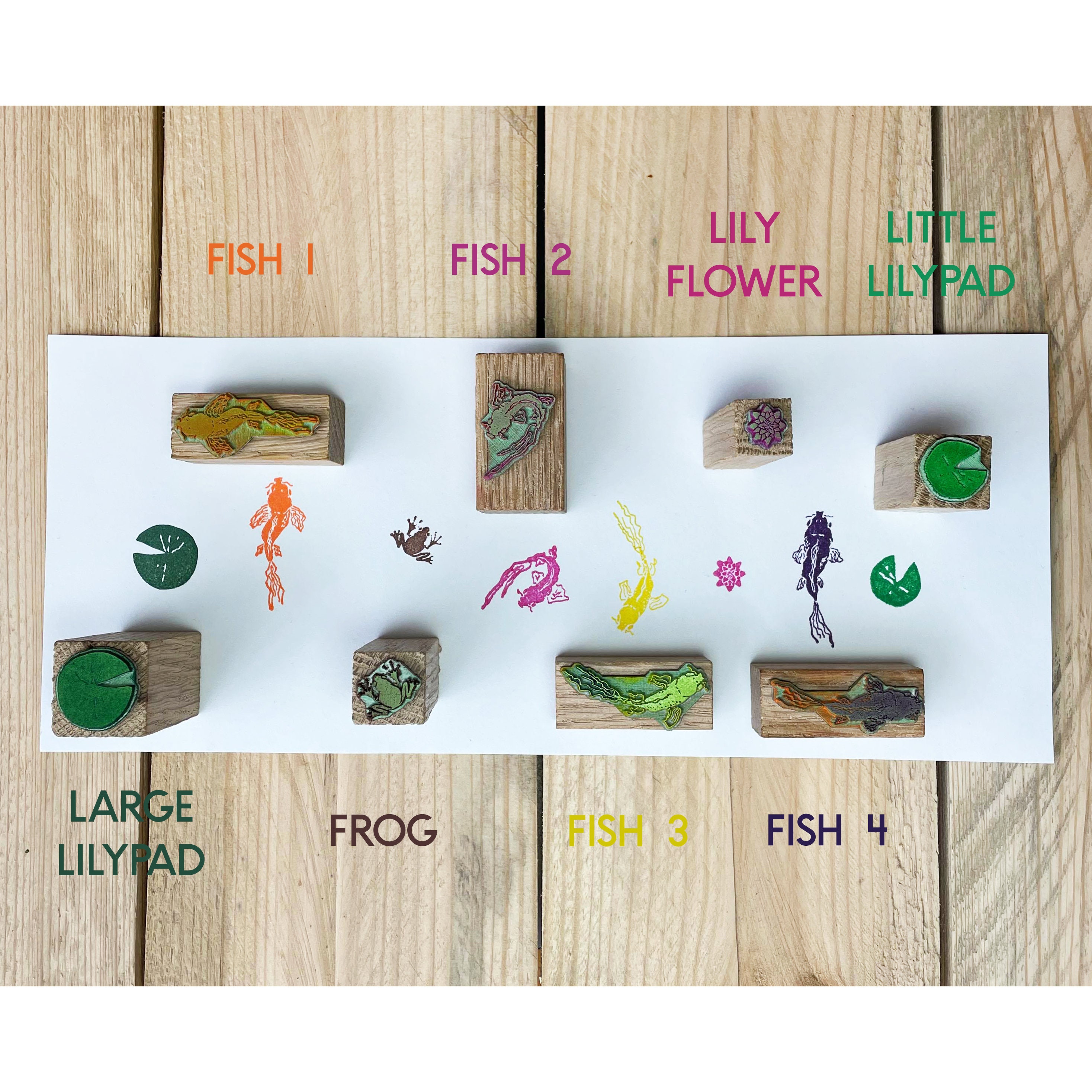 Fish Stamp Set Fish Stamps Pond Stamps Fish Craft Set - Etsy UK