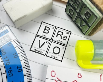 Periodic Table of Elements Rubber Stamp Periodensystem Stamp Chemistry ...