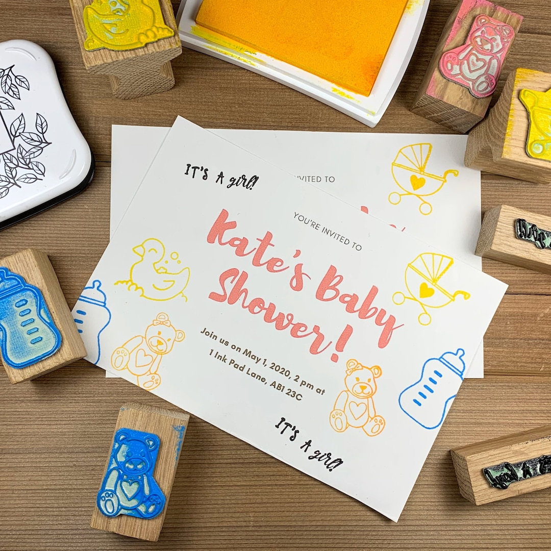 Baby Stamp Set | Baby Shower Stamp Set | Stamps for Babies - Etsy