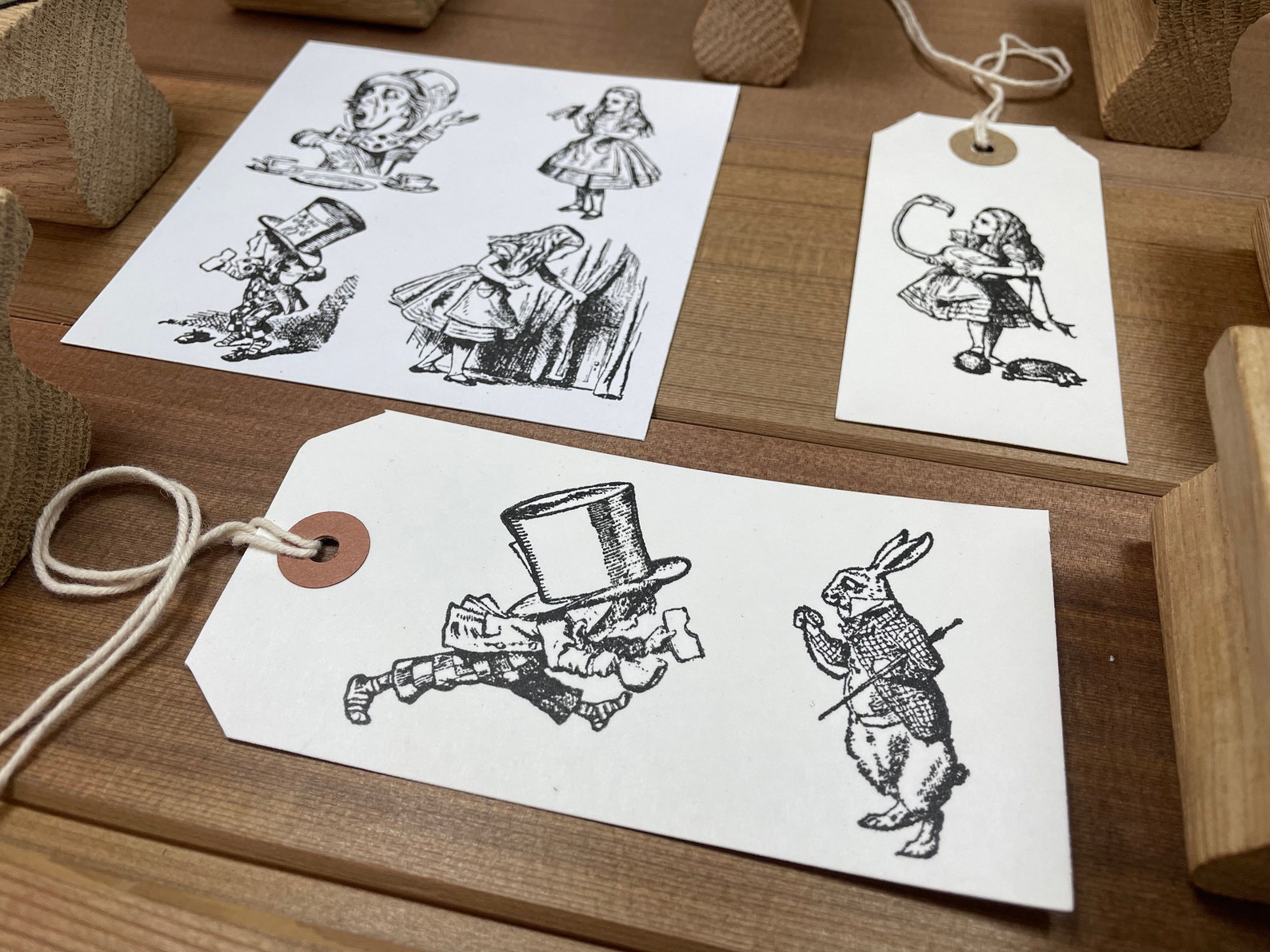 Alice in Wonderland Stamp Set, Alice in Wonderland Rubber Stamps, Craft ...