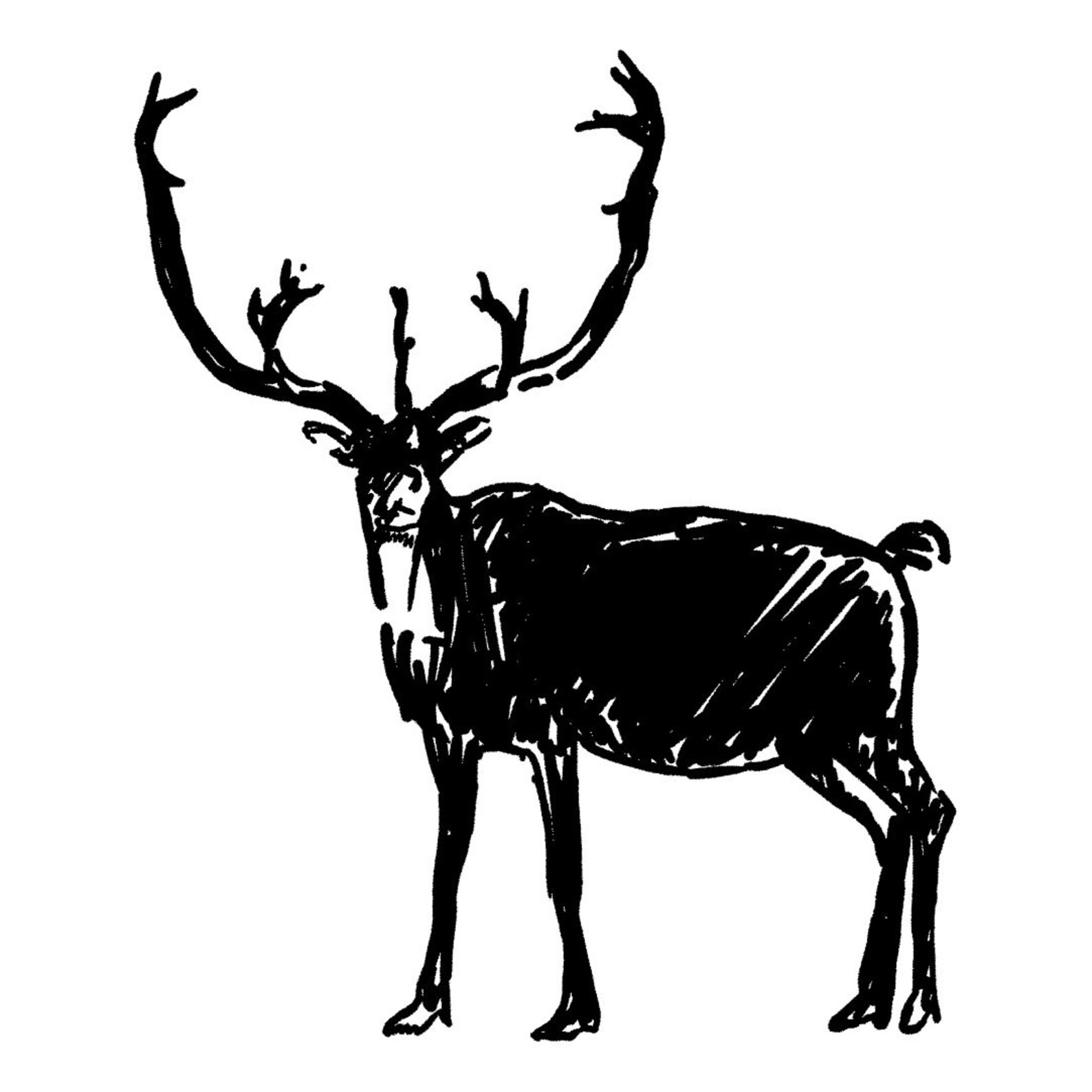 Stag Stamp, Christmas Stag Stamp, Reindeer Stamp, Stag Rubber Stamp ...