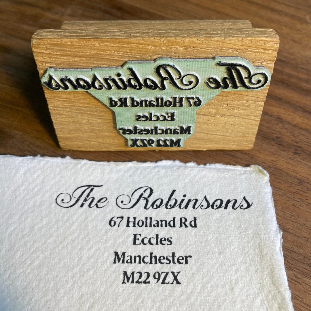 Calligraphy Address Stamp | Custom Address Stamp | Return Address Stamp ...