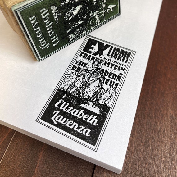 Ex Libris Stamp Frankenstein From the Library of Stamp - Etsy