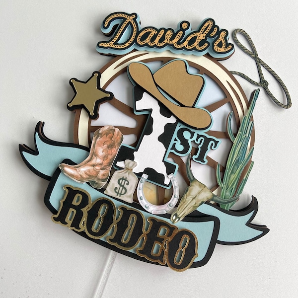 Western Cake Topper - Etsy