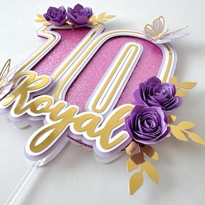 Number Cake Topper, Floral Cake Topper, Butterfly Cake Topper, Custom ...