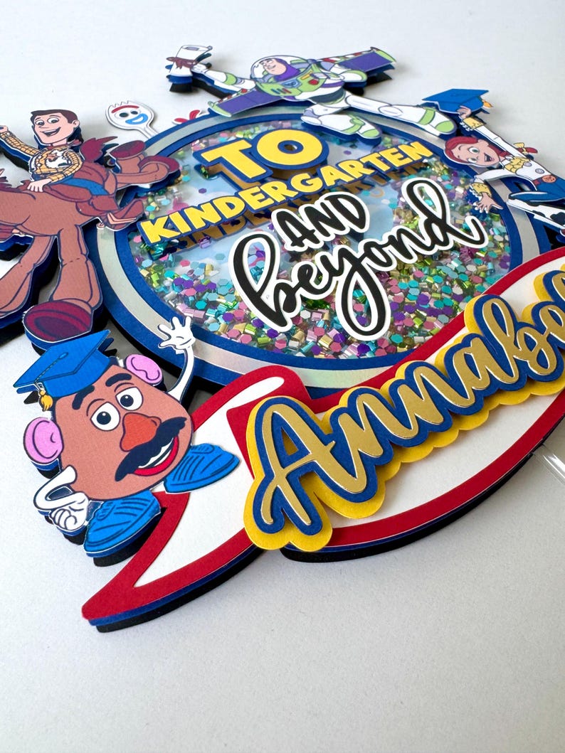 Toy Story Graduation Cake Topper, Kindergarten Party Decor - Etsy