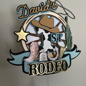 First Rodeo Cake Topper, Cowboy Theme Cake Topper, Baby’s First Rodeo ...