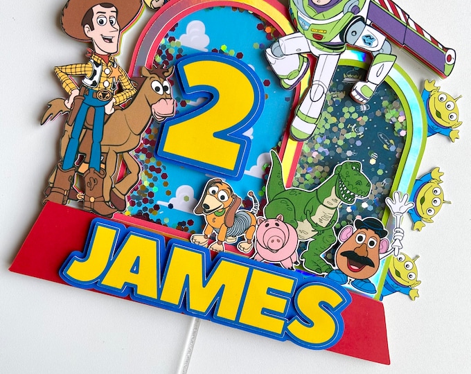 Toy Story Shaker Cake Topper, Woody & Buzz Cake Topper, Toy Story ...