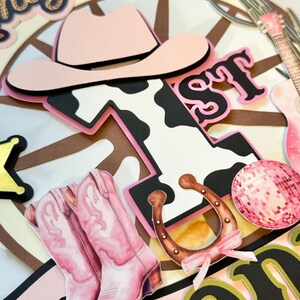 First Rodeo Pink Cake Topper, Cowgirl Theme Cake Topper, Baby’s First ...