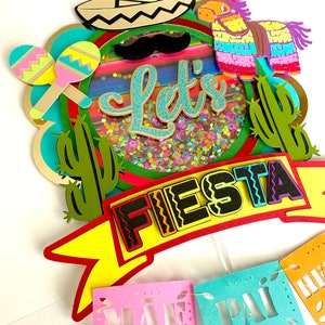 Fiesta Cake Topper, Let’s Fiesta Party, Fiesta Party Decor, Cinco De ...