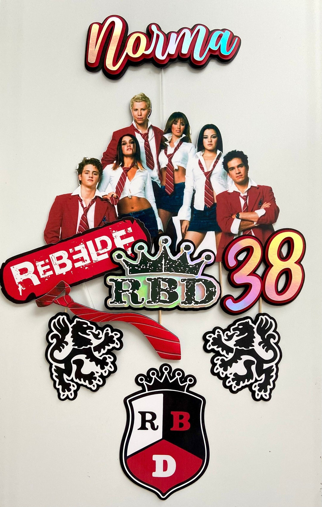RBD Cake Topper, Rebelde Cake Topper, Rbd Party Decor, Rebelde Cake ...