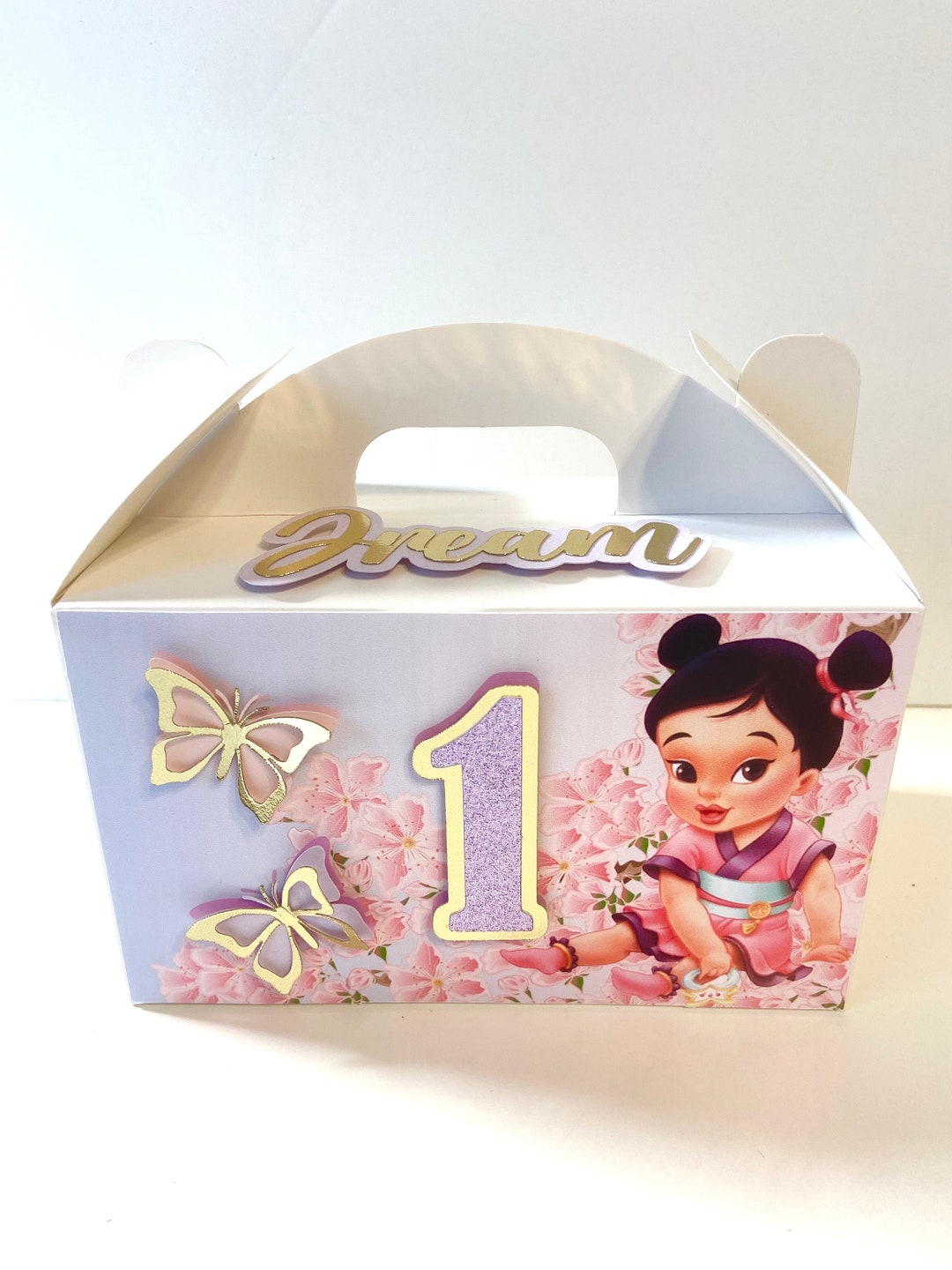Baby Mulan Birthday Favor Boxes, Princess Mulan Treat Boxes, Toddler ...