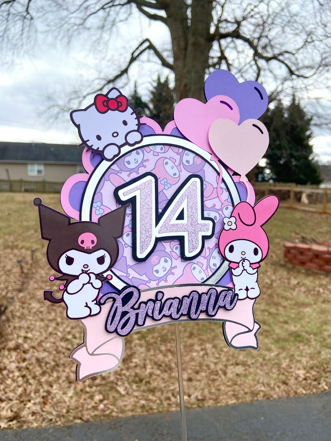 Hello Kitty Birthday Cake Topper, My Melody Birthday Cake Topper ...