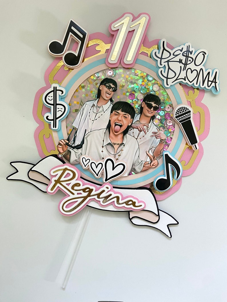 Peso Pluma Birthday Cake Topper, Handmade Party Decor - Etsy