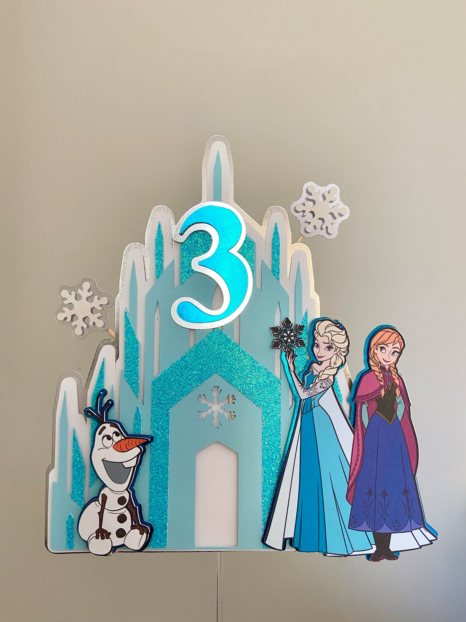 Frozen Cake Topper, Elsa & Anna Cake Topper, Olaf Cake Topper, Age Cake ...