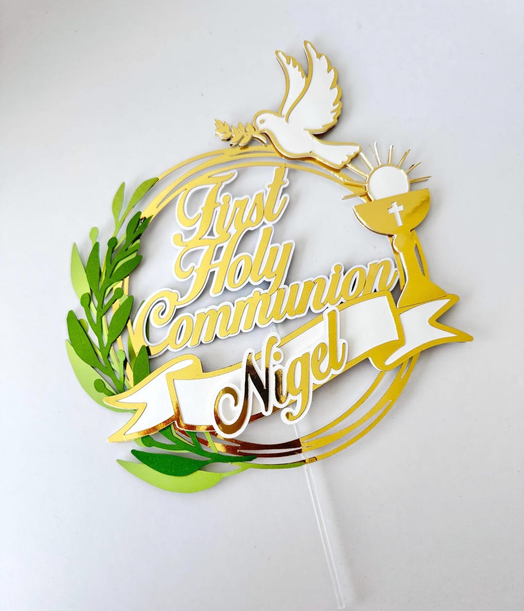 First Holy Communion Cake Topper, Mi Primera Comunión Cake Topper ...