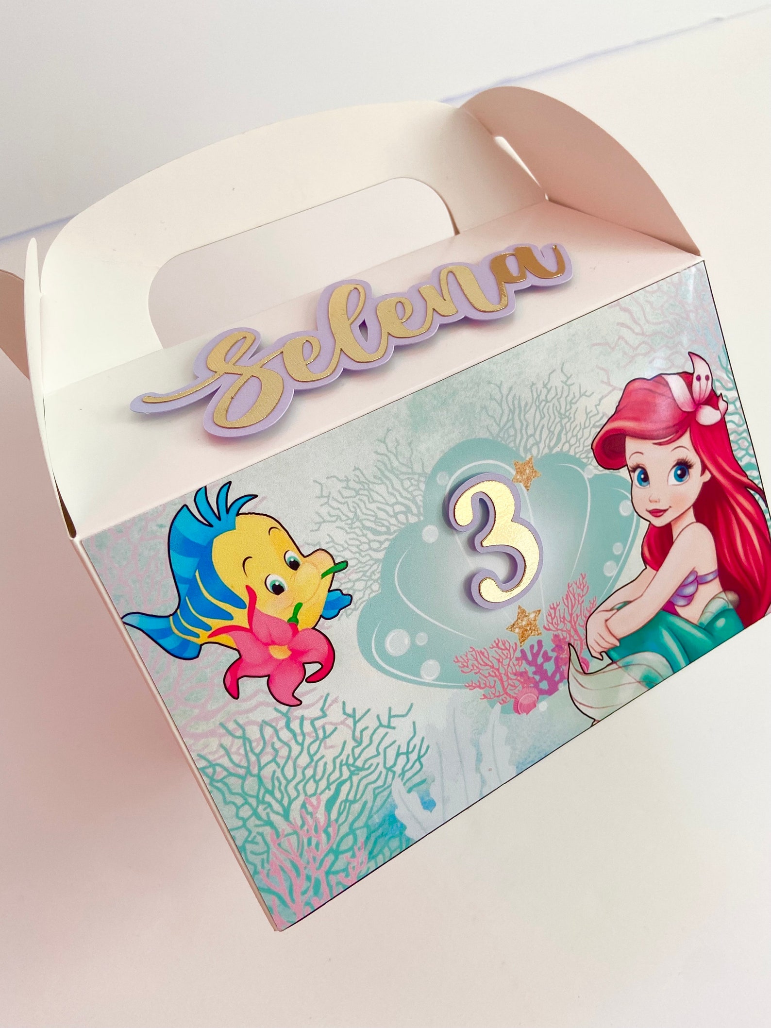 Little Mermaid Inspired Favor Boxes, Princess Ariel Treat Boxes ...