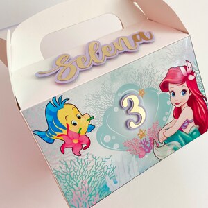 Little Mermaid Inspired Favor Boxes, Princess Ariel Treat Boxes ...