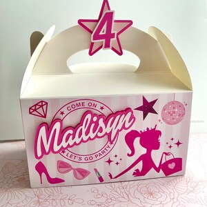 Doll Favor Boxes, Pink Glam Party Favors, Fashion Doll Gable Boxes, Hot ...