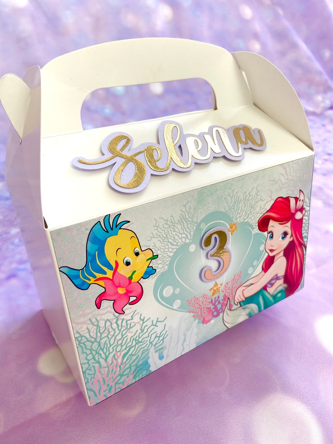 Little Mermaid Inspired Favor Boxes, Princess Ariel Treat Boxes ...