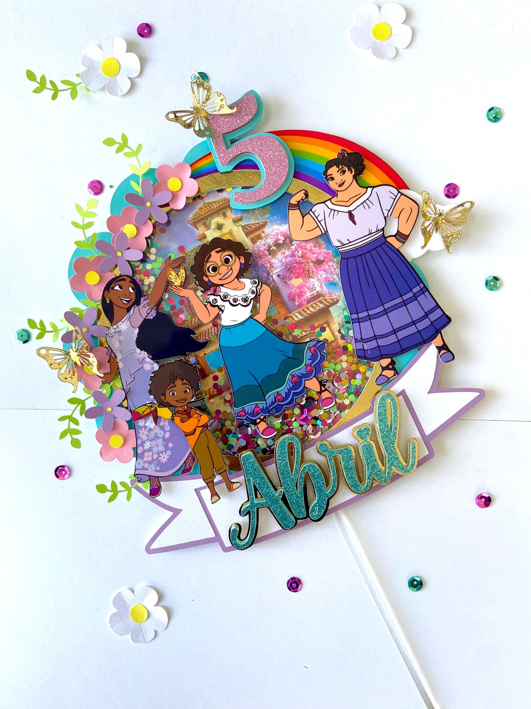 Encanto Inspired Shaker Cake Topper Mirabel Cake Topper Isabella Cake