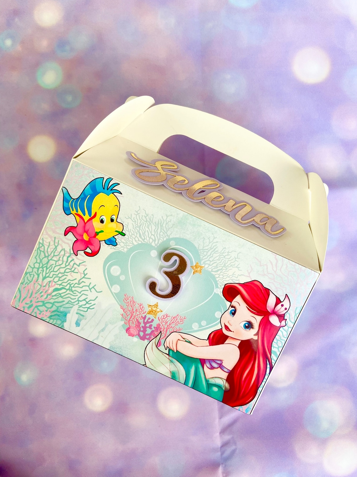 Little Mermaid Inspired Favor Boxes, Princess Ariel Treat Boxes ...