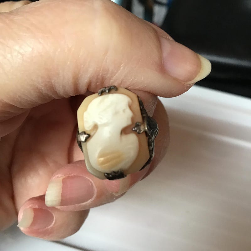 Carved Shell Ring - Etsy