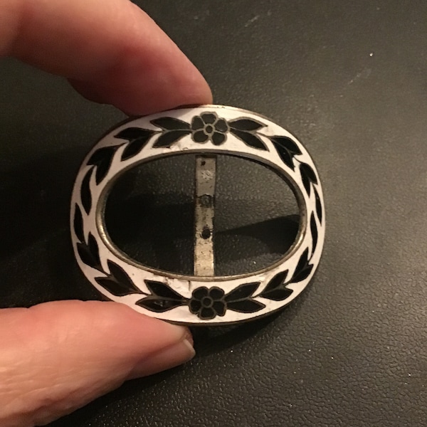Antique Enamel Belt Buckle - Etsy