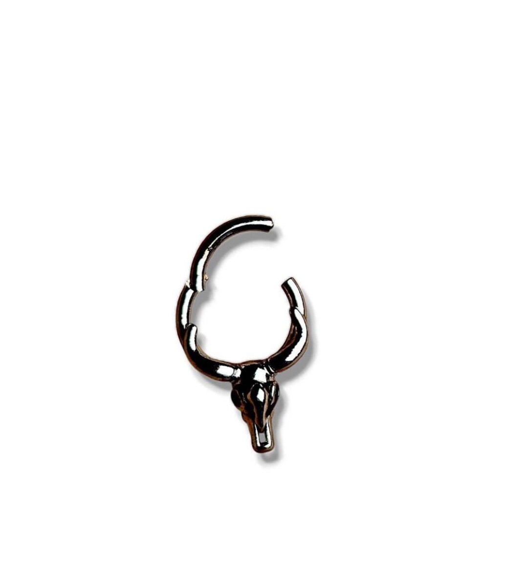 Bull Septum Clicker 16 Gauge Stainless Steel 8.5 Diameter With Nose ...