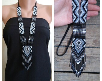 Seed Beaded Necklace | Etsy