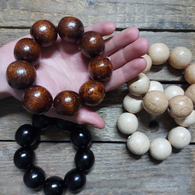 Big Chunky Bead Bracelets - Etsy
