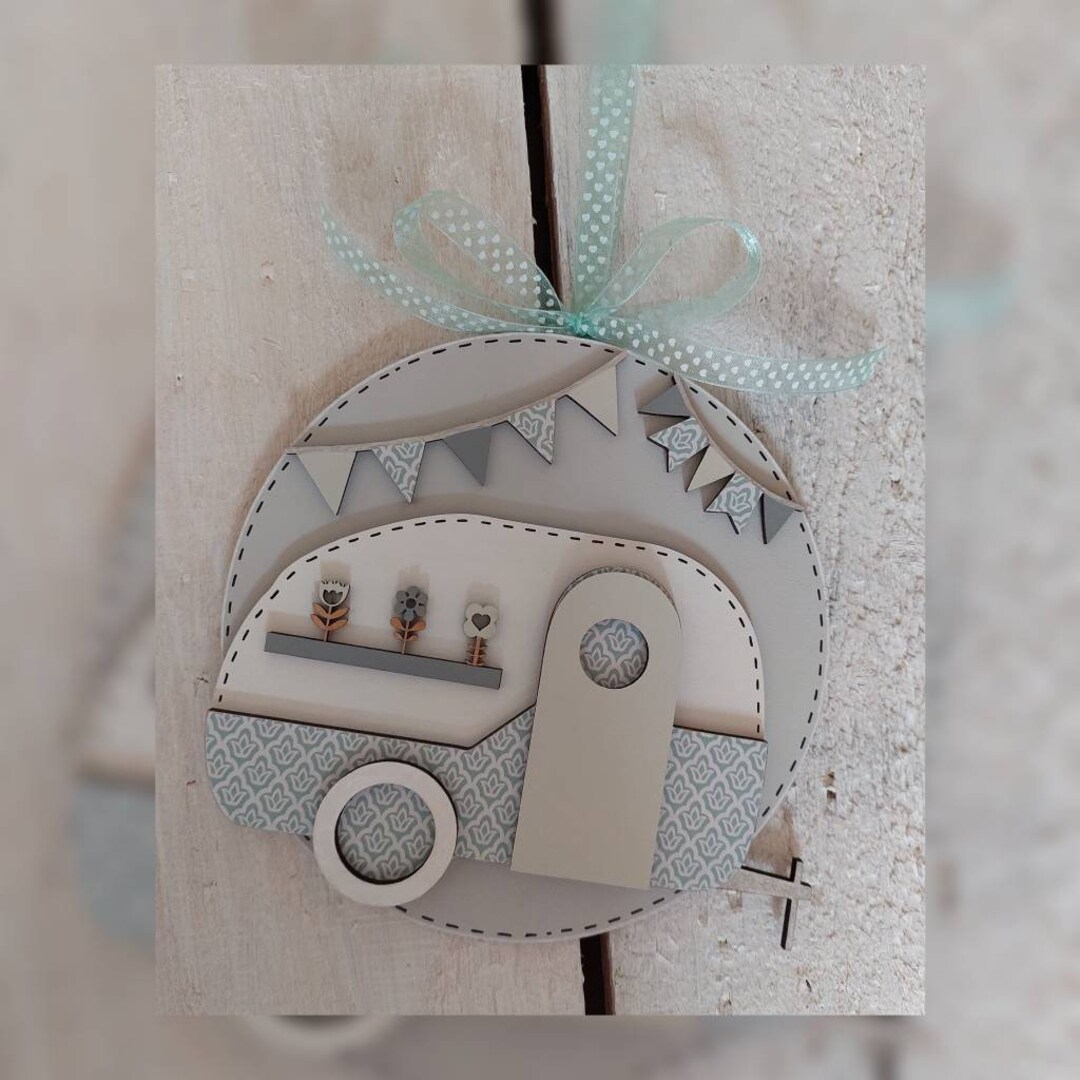 Pretty Caravan Sign, Vintage Style Wall Hanging Personalised to Suit ...