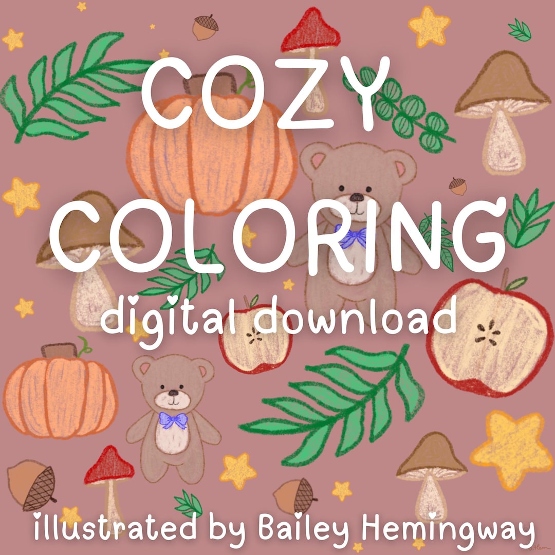 Cozy Coloring Book (digital) - Etsy