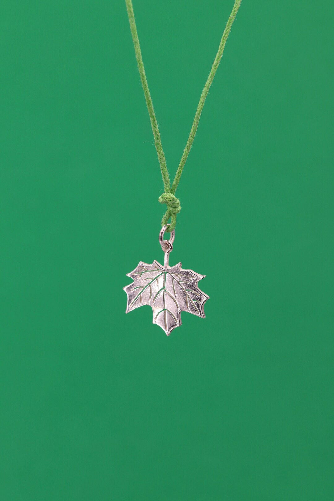 Maple Leaf Pendant, Handmade in Sterling Silver - Canadian Pendant ...