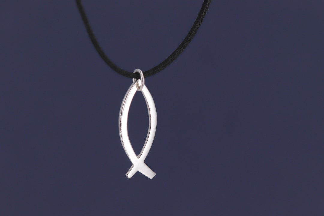 Sterling Silver Pendant, Symbol of the Christian Ichthys - Fish Symbol ...