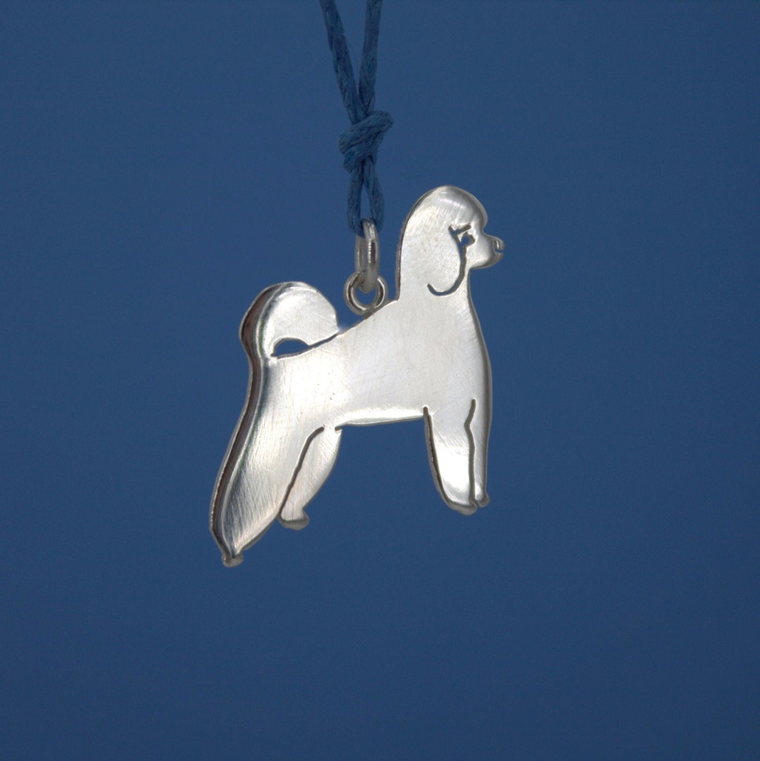 Poodle Pendant in Sterling Silver Animal Lovers Gift Idea Silver Dog ...