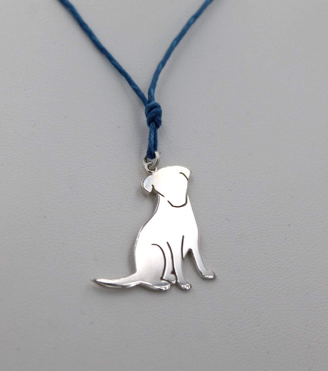 Sterling Silver Pendant With Dog - Sitting Little Dog Pendant ...
