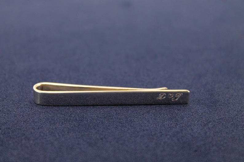Personalized Sterling Silver Tie-bar With Engraving Wedding - Etsy